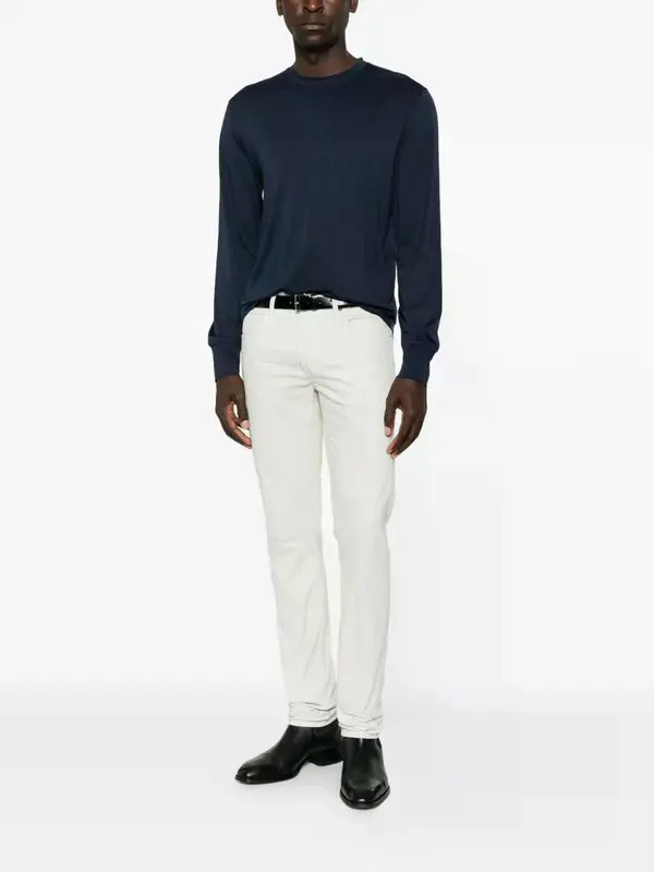 TOM FORD Long Sleeve Crew Neck Sweater - Blue