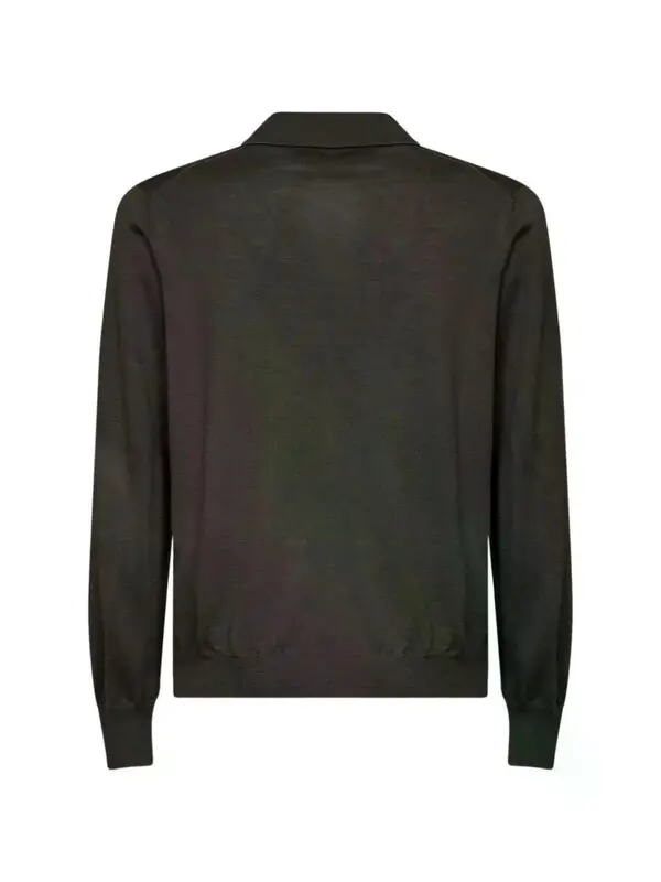 D4.0 Virgin Wool Open Collar Sweater