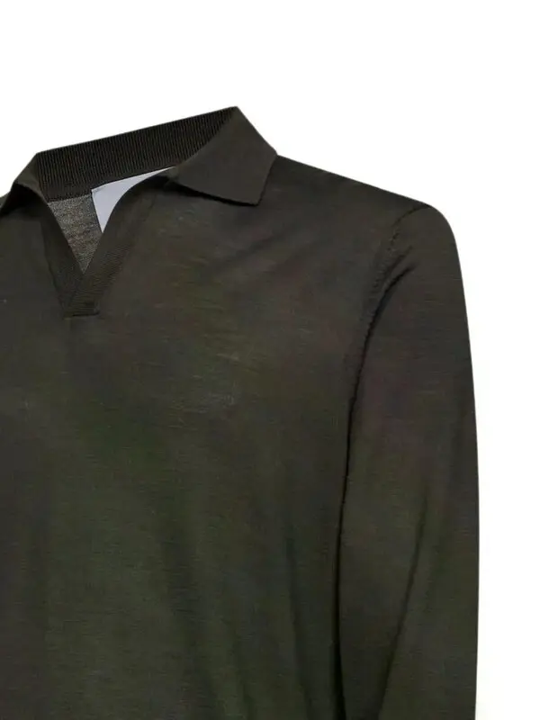 D4.0 Virgin Wool Open Collar Sweater