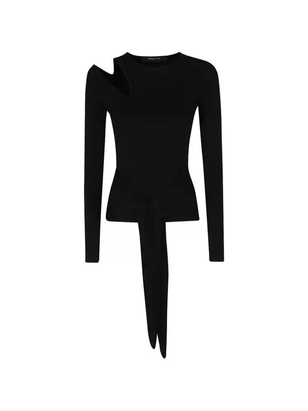 Federica Tosi Cut-out Tie-waist Sweater - Black