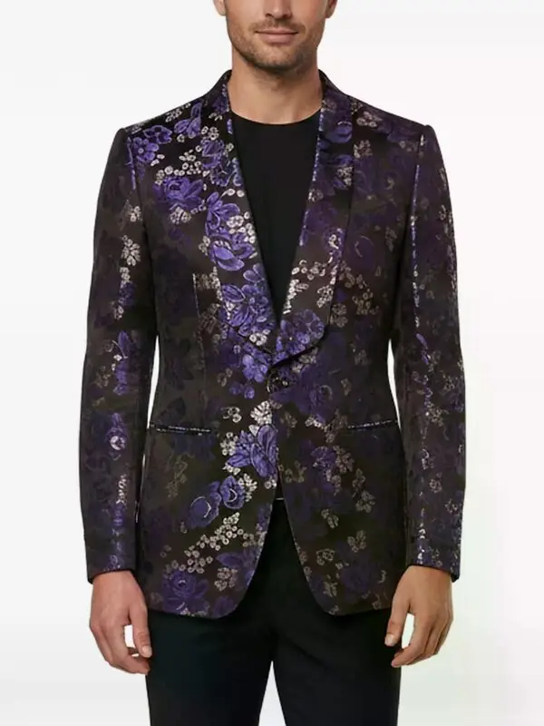 TOM FORD Floral Jacquard Blazer - Black