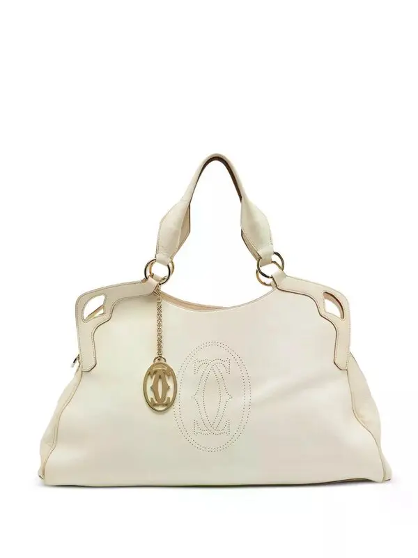 Cartier Marcello De Perforated Satchel Bag - White