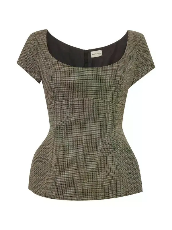 Magda Butrym Textured Flared Bustier Top