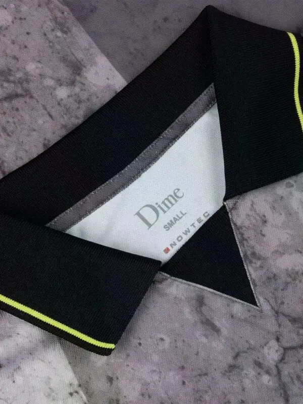 DIME Marble-print Logo-patch Sweater