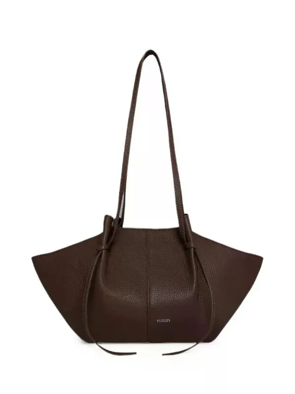 Yuzefi Mochi Pebble-grain Leather Shoulder Bag - Brown