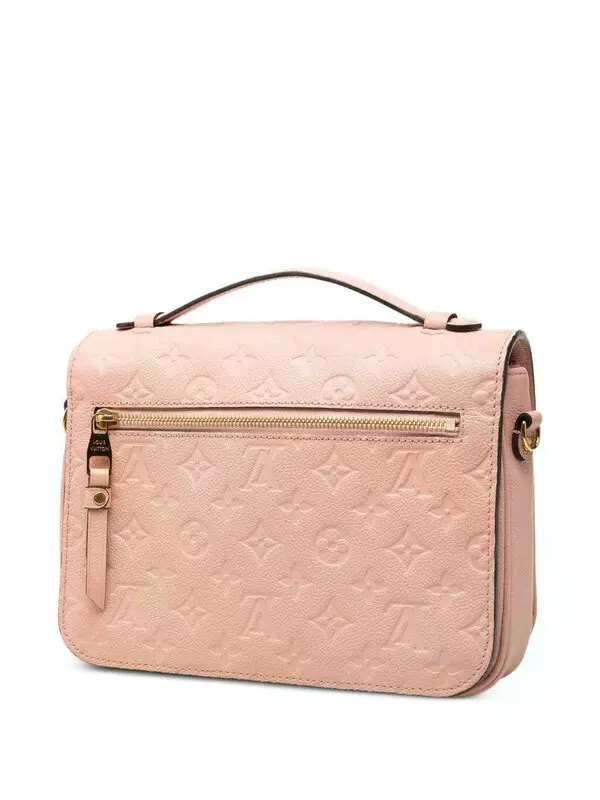 LOUIS VUITTON Monogram Empreinte Pochette Metis Satchel - Pink