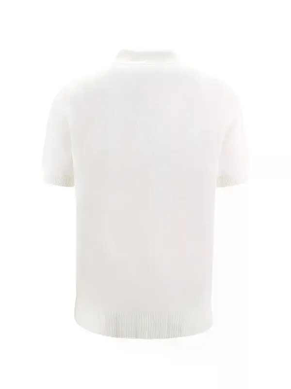 BRAMANI CASHMERE Short-sleeve Knit Polo Shirt