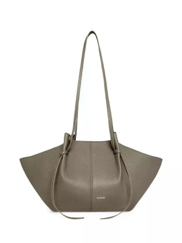 Yuzefi Mochi Pebble-grain Shoulder Bag - Grey