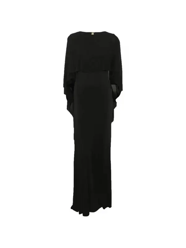 Roberto Cavalli Maxi Caped Jersey Dress