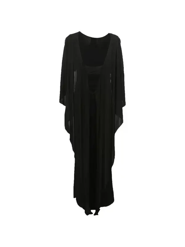 Roberto Cavalli Maxi Caped Jersey Dress