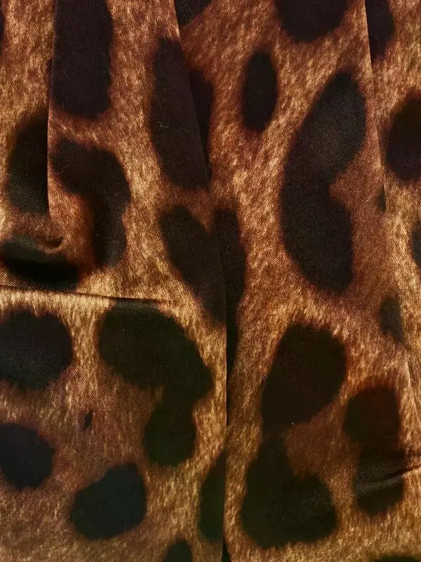 Dolce & Gabbana Pleated Leopard-print Clutch Bag