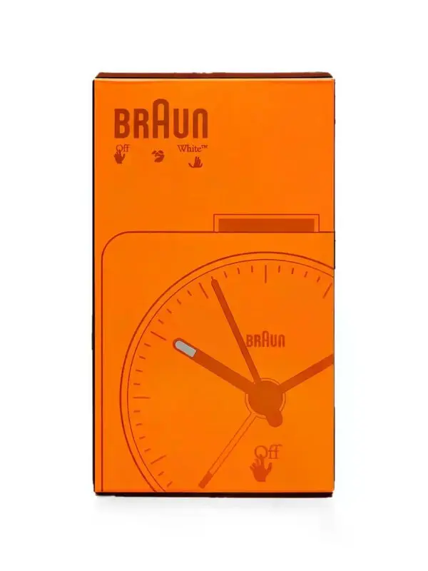 BRAUN WATCHES Bc02 Off-white Limited Edition Classic Travel Analogue Alarm Clock - Orange