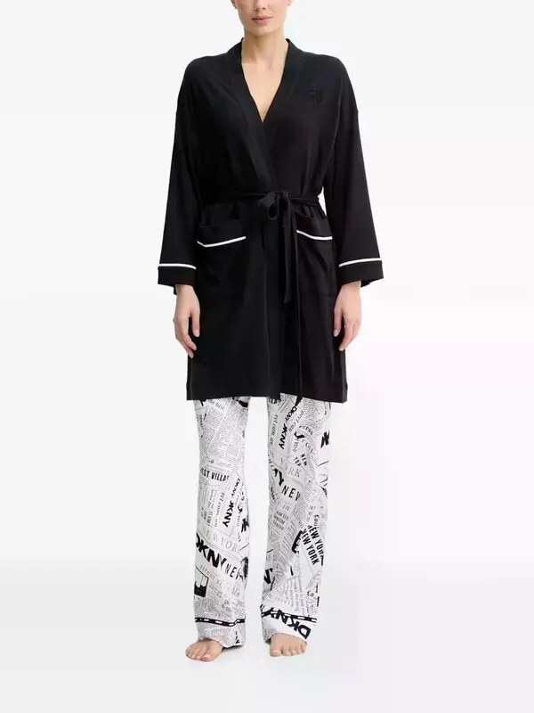 Dkny Tie-fastening Robe