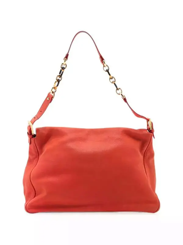 Fendi 2000-2010 Shimmer Leather Mamma Forever Shoulder Bag