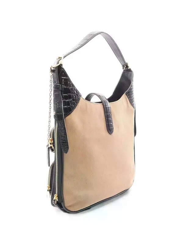 LOUIS VUITTON 2000-2026 Canvas And Embossed Leather Shoulder Bag