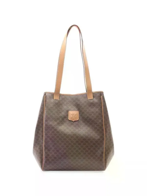 Celine Macadam Coated Canvas Tote Bag - Brown