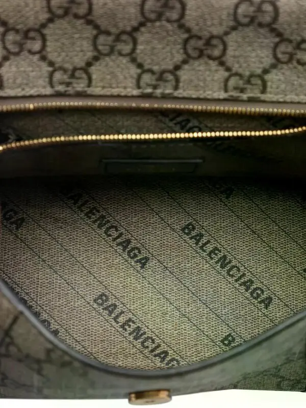 Gucci X Balenciaga The Hacker Project Gg Supreme Hourglass Satchel
