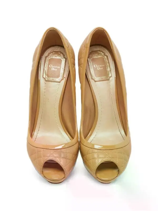 Dior Cannage Peep-toe Pumps