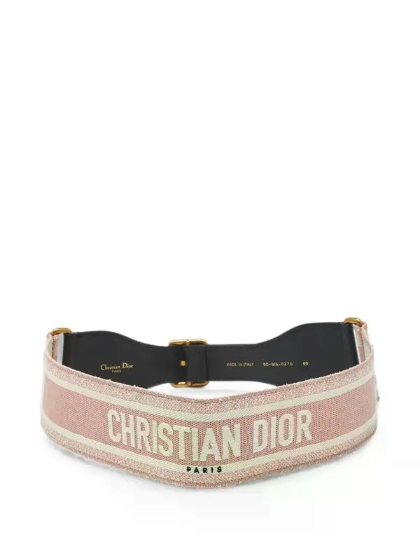 Dior 2020 Logo-embroidered Buckle Belt