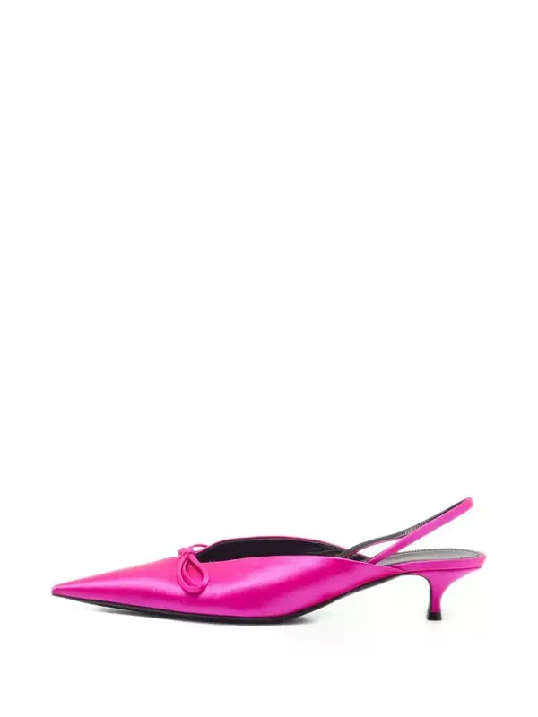 Balenciaga Knife Bow Slingback Pumps - Pink