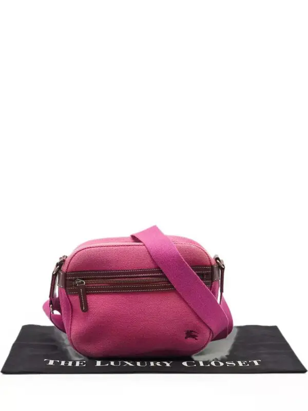 Burberry Blue Label Camera Bag With Embroidered Logo - Pink