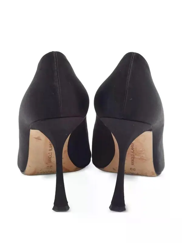 Manolo Blahnik Satin Star Embellished Stiletto Pumps
