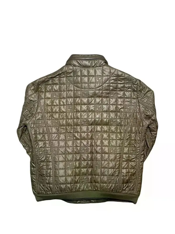 Fendi Bomberthin Techno Grigio Quilted Bomber Jacket