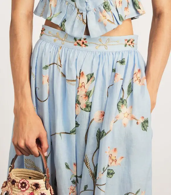 Agua Bendita Tangelo Navegante Maxi Skirt