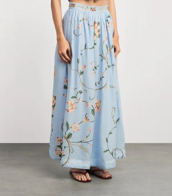 Agua Bendita Tangelo Navegante Maxi Skirt