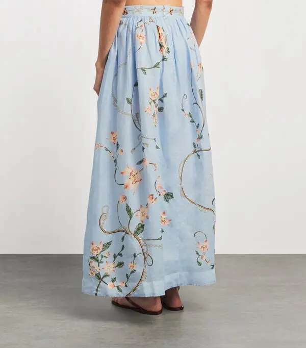 Agua Bendita Tangelo Navegante Maxi Skirt