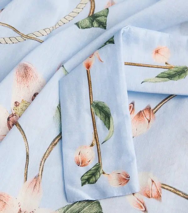 Agua Bendita Cotton-silk Lavanda Navegante Pareo - Blue