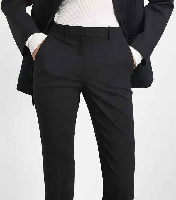 Theory Wool Flared Trousers - Black