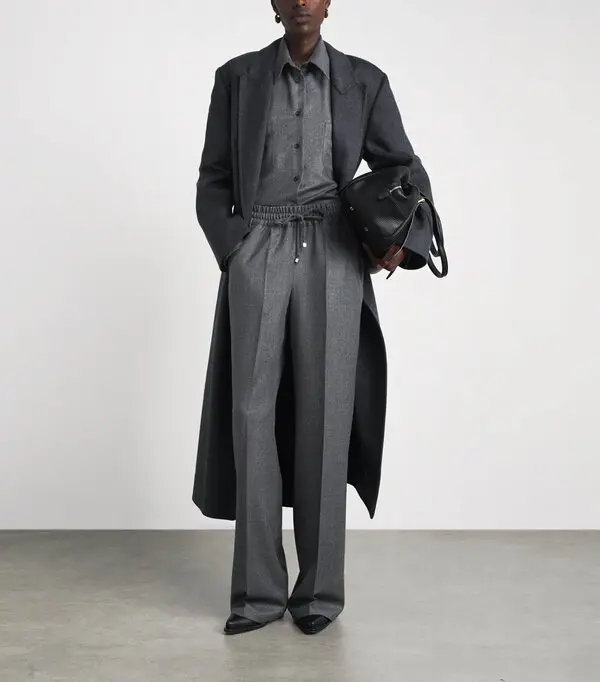 Kiton Virgin Wool Drawstring Trousers