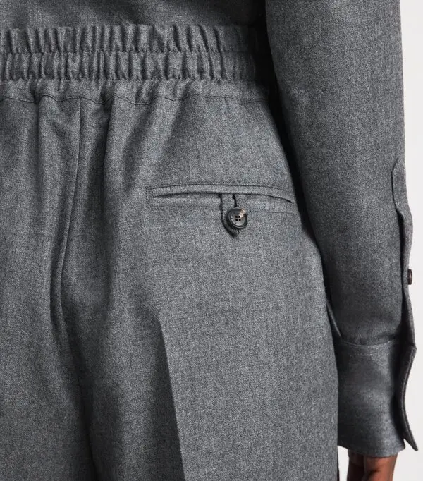 Kiton Virgin Wool Drawstring Trousers