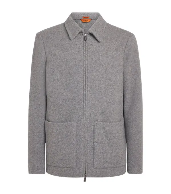 Barena Venezia Wool-blend Zip-up Cardigan - Grey