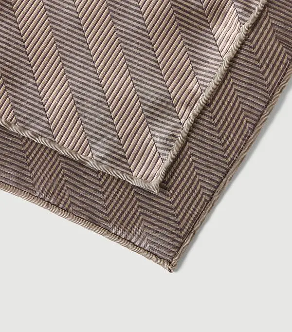 Brunello Cucinelli Silk Chevron Pocket Square