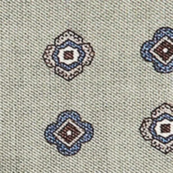 Brunello Cucinelli Silk Medallion Pocket Square