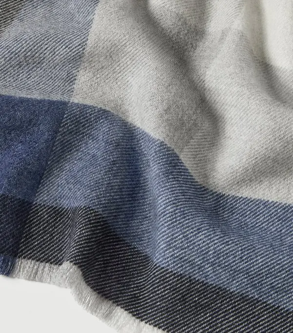 Brunello Cucinelli Wool-cashmere Striped Scarf