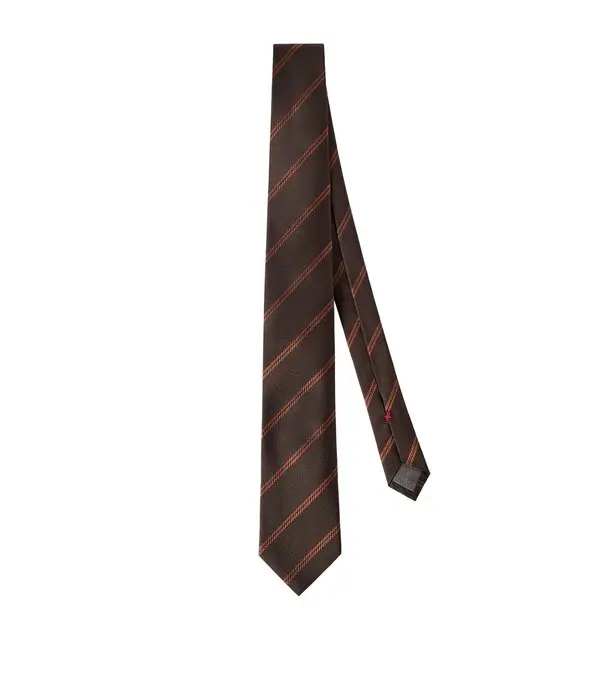 Brunello Cucinelli Silk Striped Tie