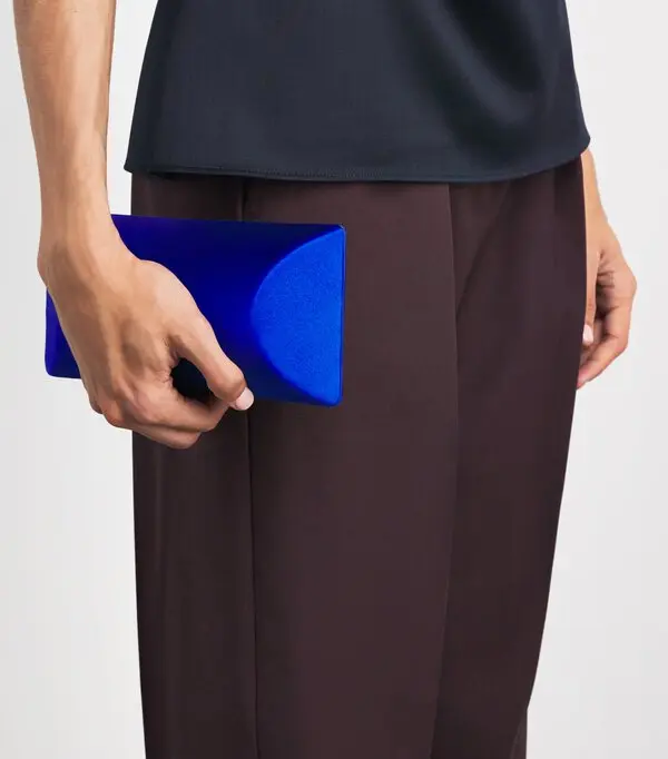 ROKSANDA Satin Tailored Trousers - Burgundy