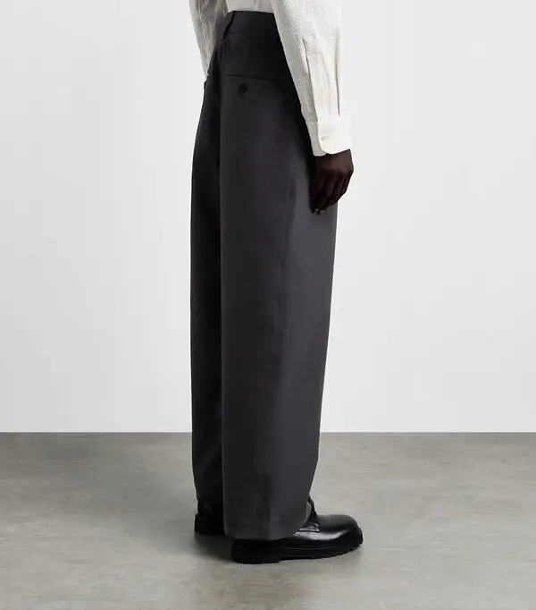 Studio Nicholson Cotton Barrel-leg Trousers