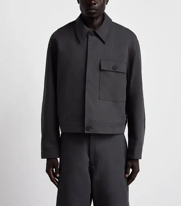 Studio Nicholson Cotton Concealed Placket Overshirt