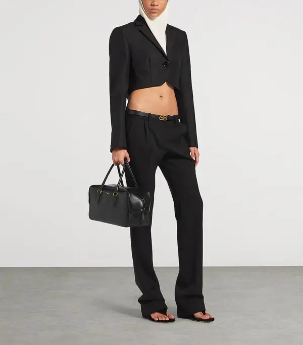 Balenciaga Lambskin Le 7 Bowling Bag
