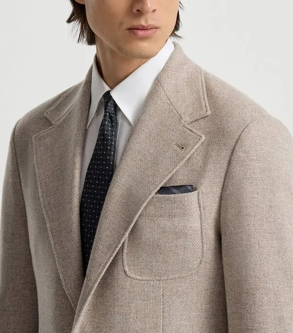 Brunello Cucinelli Silk Stripe Pocket Square