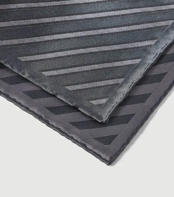 Brunello Cucinelli Silk Stripe Pocket Square