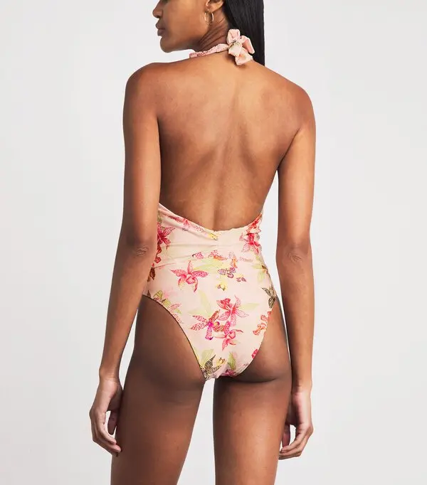 PatBO Ruffled Orchid Bloom Swimsuit