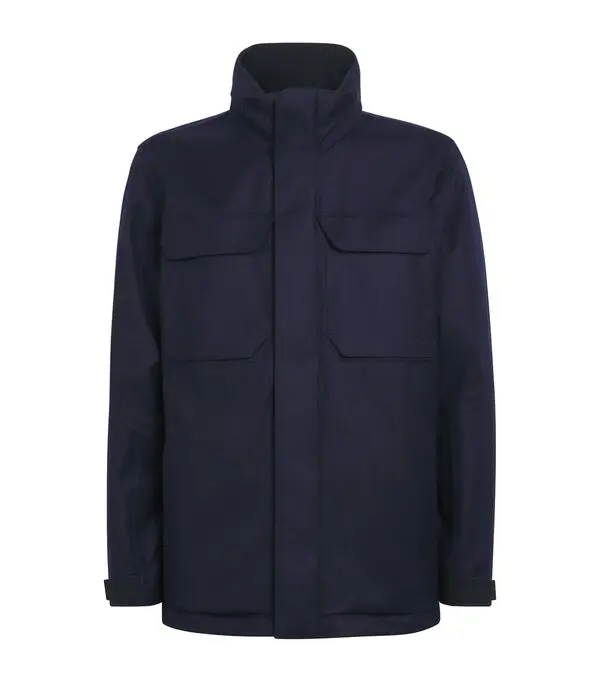 Sease Laminated Virgin Wool-cashmere Field Jacket