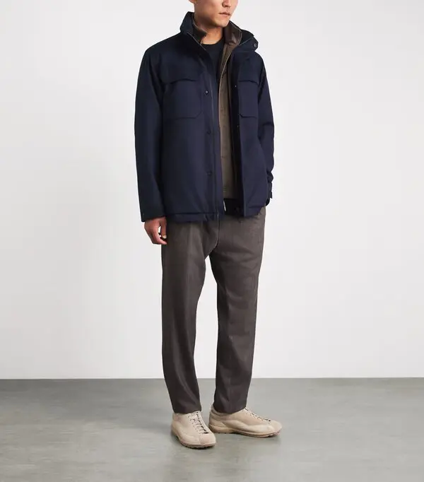 Sease Laminated Virgin Wool-cashmere Field Jacket