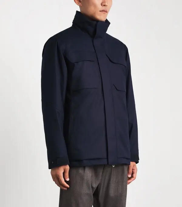 Sease Laminated Virgin Wool-cashmere Field Jacket
