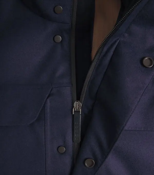 Sease Laminated Virgin Wool-cashmere Field Jacket